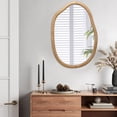 GDF Studio 22.10" Irregular Curvy Wall Mirror, Asymmetrical Abstract ...