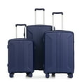 GDF Studio 3-Piece Modern Spinner Luggage Set, PP Hard Shell Suitcases ...