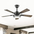 GDF Studio 42" 5-Blade Plywood Ceiling Fan with Dimmable LED Light ...