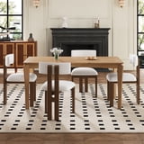 GDF Studio 5-Piece Mid-Century Modern Dining Set with Rectangular Table ...