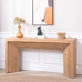 GDF Studio 62" Modern Rustic Console Table, Engineered Wood, Natural ...