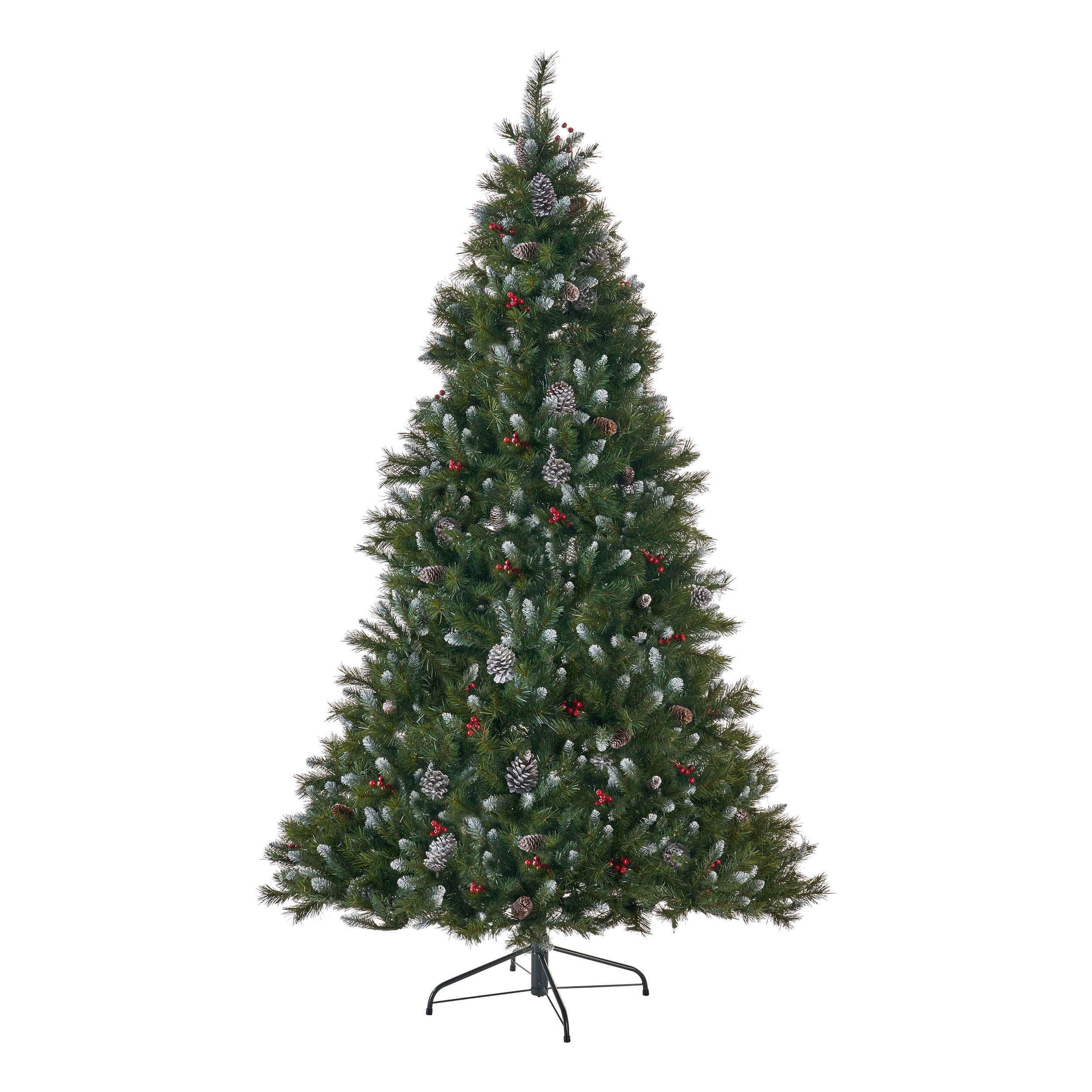 GDF Studio 7ft Mixed Spruce Pre-Lit/Unlit Artificial XMAS Tree, Frosted ...
