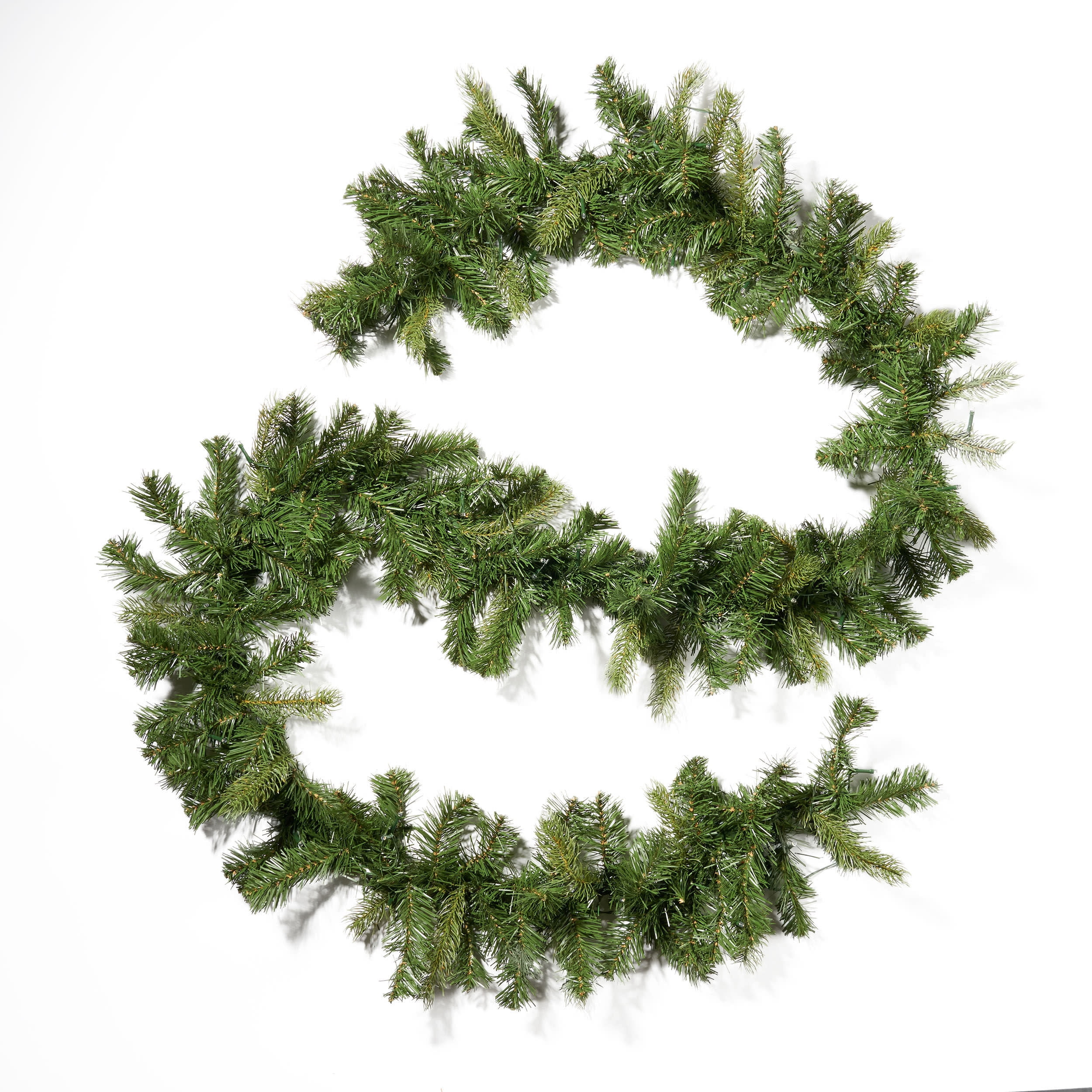 GDF Studio 9ft Mixed Spruce Pre-Lit LED Indoor Christmas Garland with ...