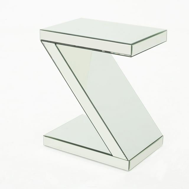 GDF Studio Adu Mirrored Z Shaped Side Table - Walmart.com