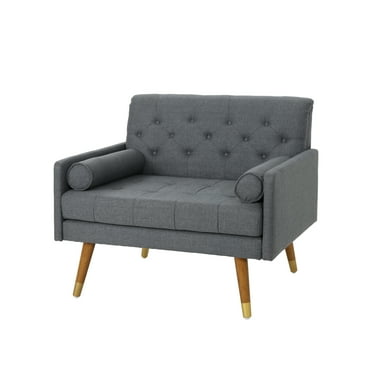 GDF Studio Greta Mid Century Upholstered Club Chair with Rolled Arm ...