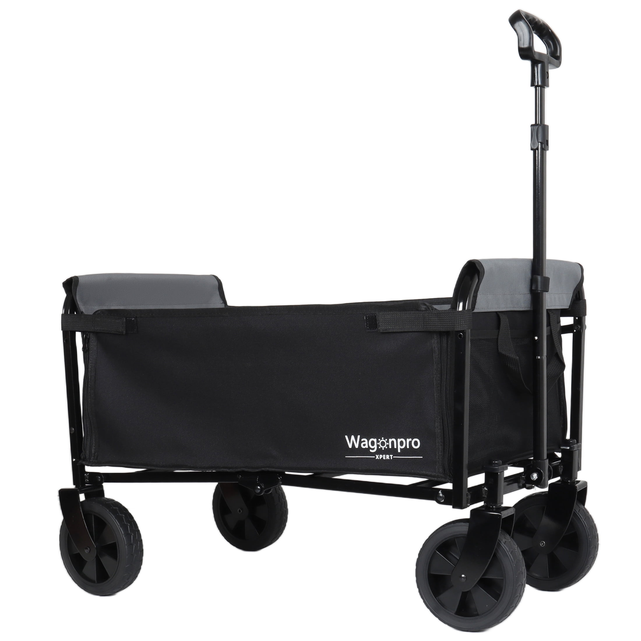 GDF Studio All-in-One Folding 4-Wheel Trolley, Convertible Bench Seat ...