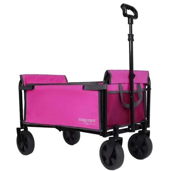 GDF Studio All-in-One Folding 4-Wheel Trolley, Convertible Bench Seat ...