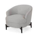 GDF Studio Anaura Contemporary Boucle Upholstered Club Chair, Gray ...
