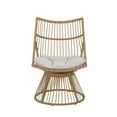 GDF Studio Apulia Outdoor Wicker Club Chair with Cushions, Light Brown ...