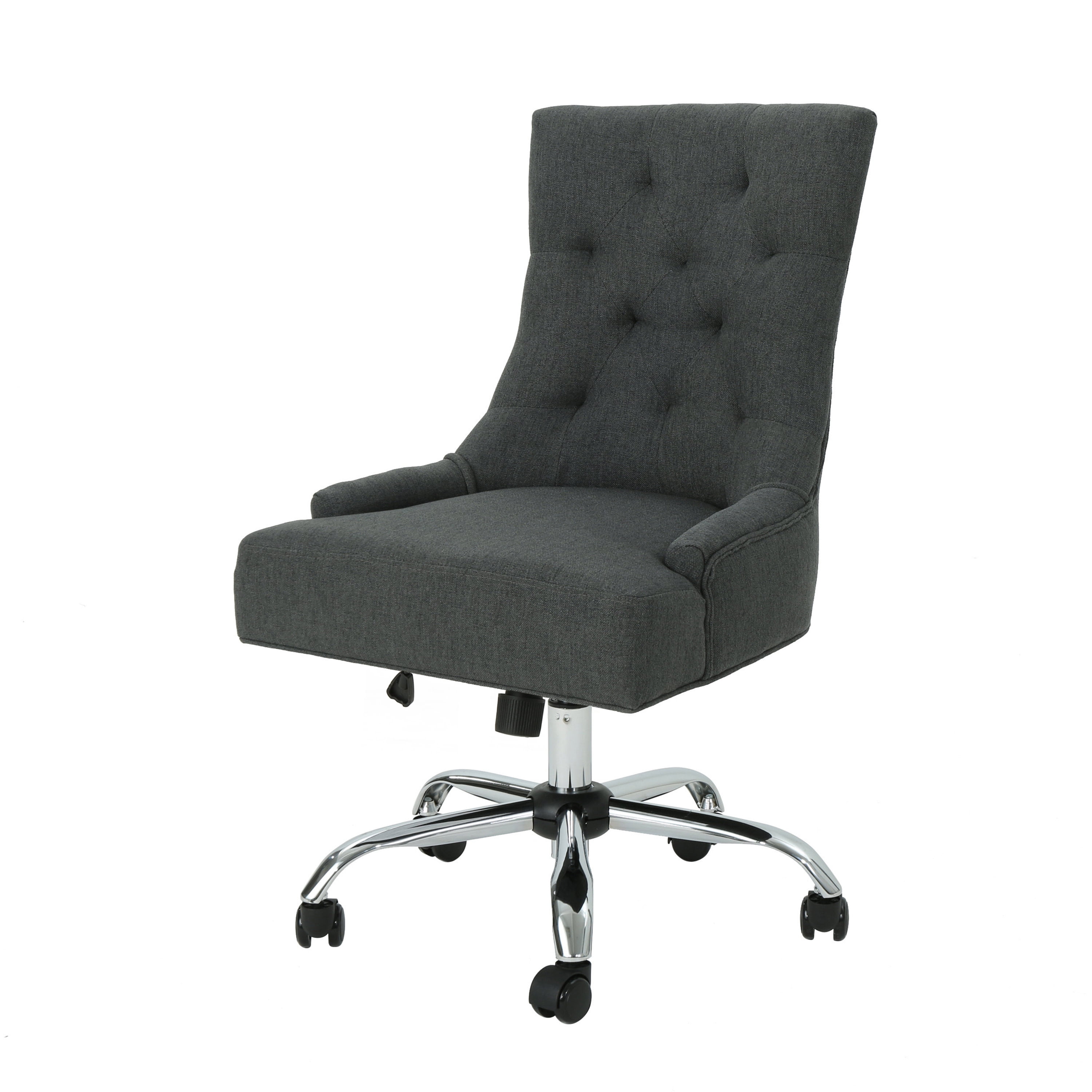 GDF Studio Bagnold Modern Desk Computer Chair, Dark Gray Fabric ...