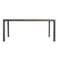GDF Studio Becker Outdoor Aluminum and Wood Rectangular Dining Table ...