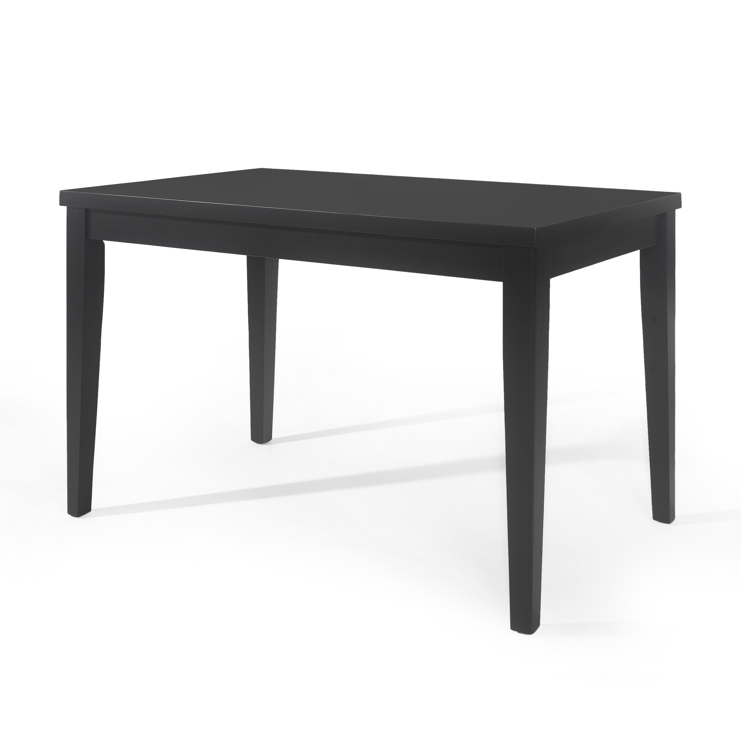 GDFSTUDIO Farmhouse Counter Height Dining Table, Black Rubberwood Frame ...