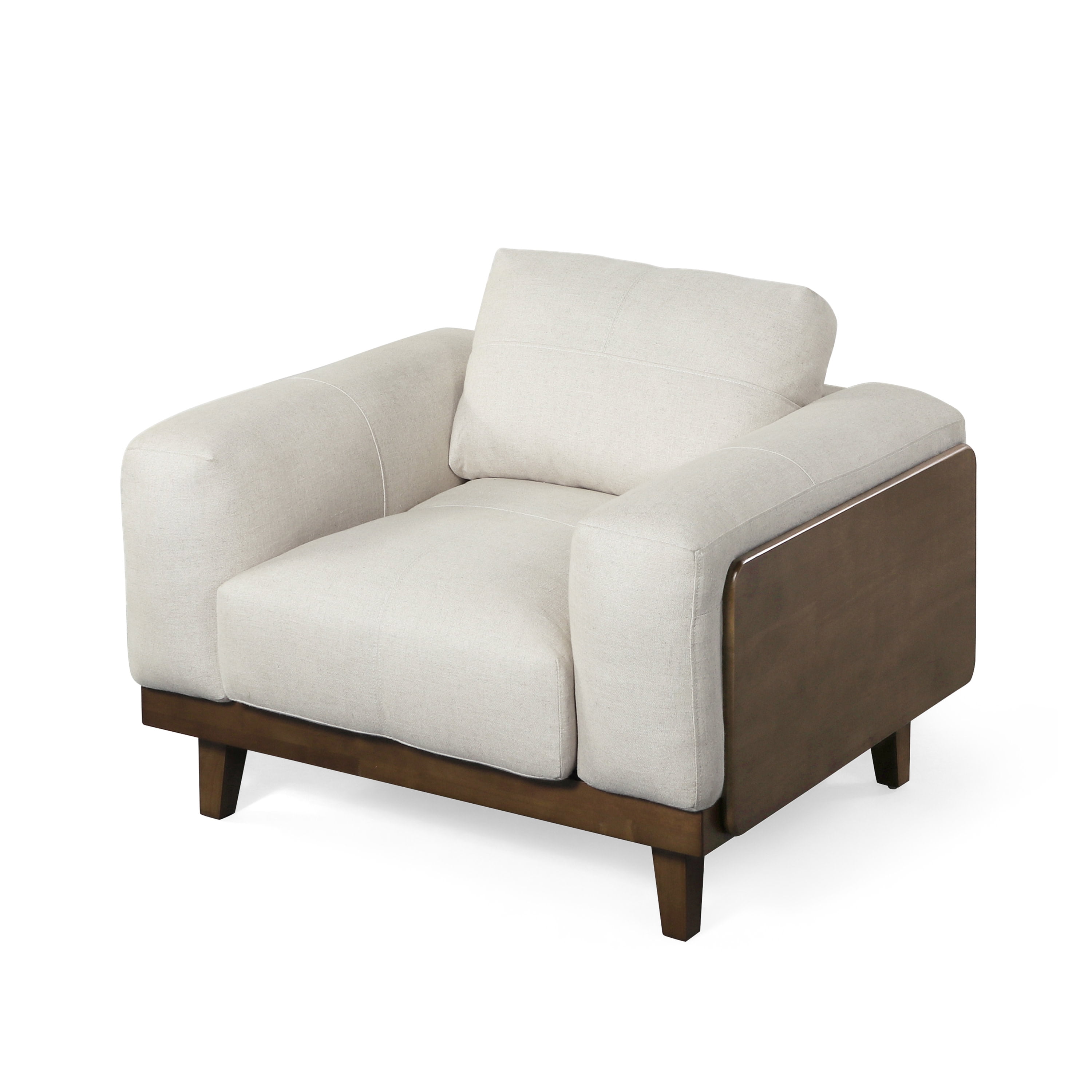 GDF Studio Connor Contemporary Upholstered Oversized Club Chair, Beige ...