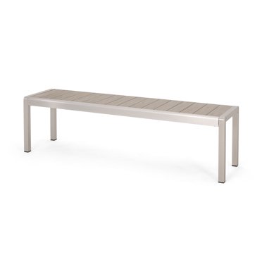GDF Studio Grayson Outdoor Lightweight Concrete Cross Frame Dining ...