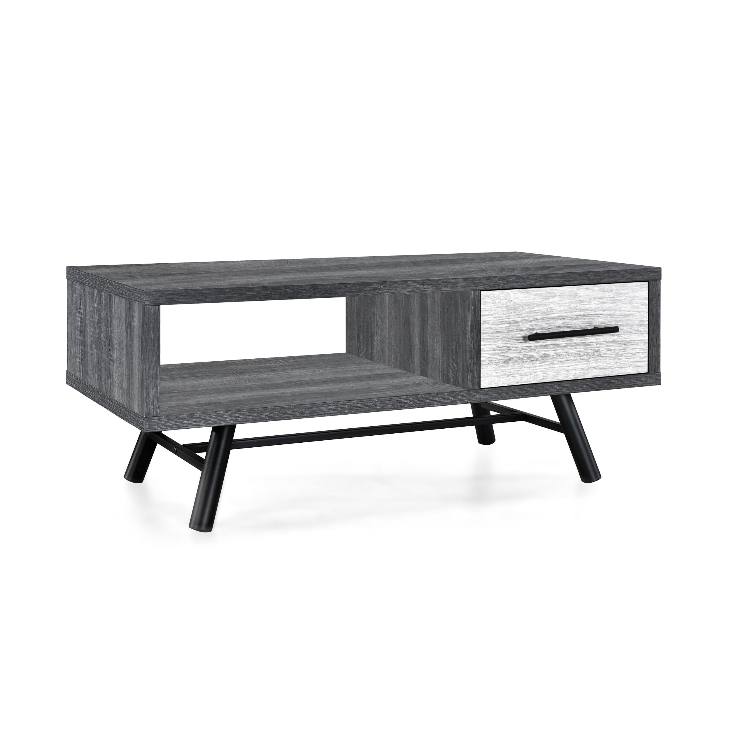 GDF Studio Desire Mid Century Modern Coffee Table with Storage, Sonoma ...