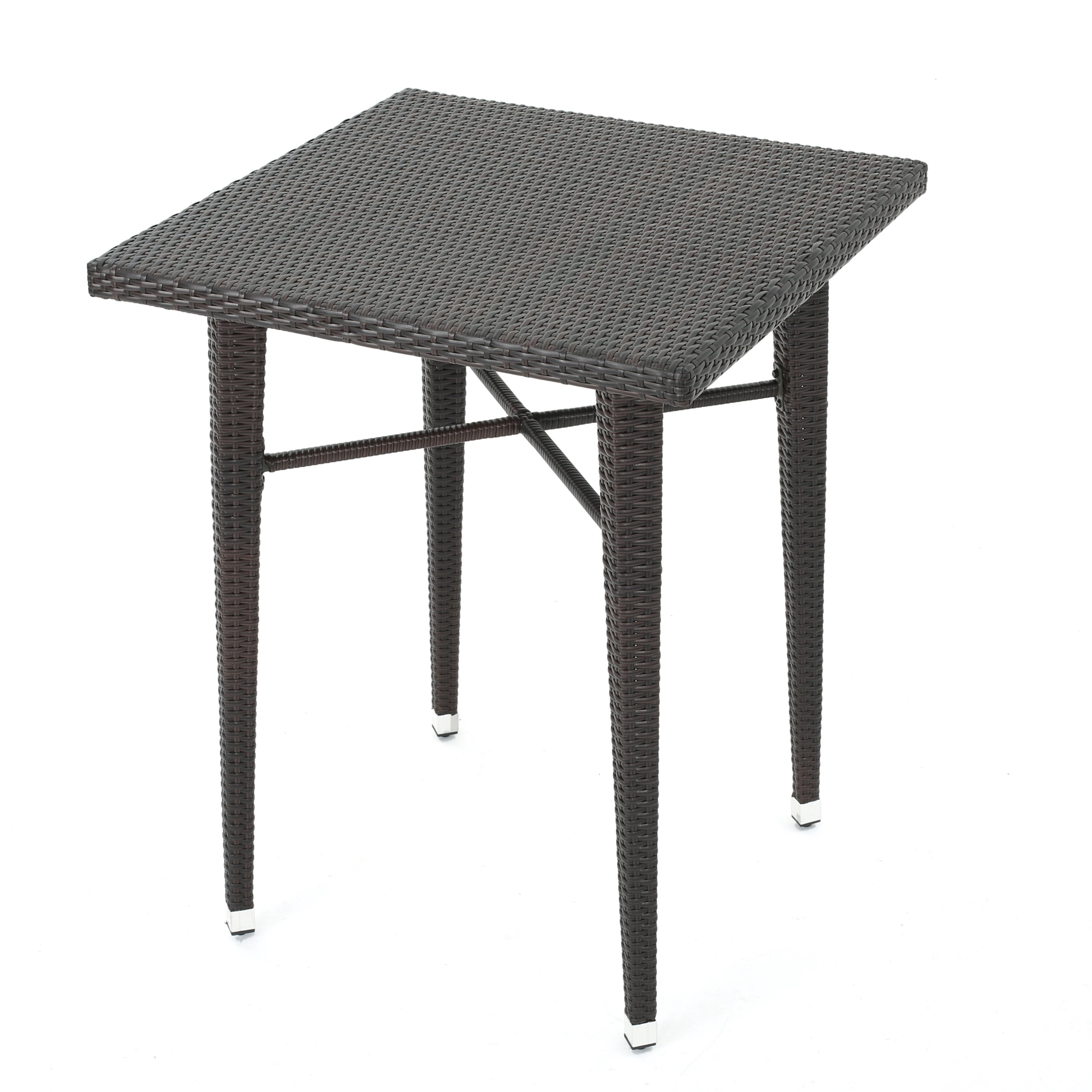GDF Studio Domina Outdoor Wicker Square Bar Table, Multibrown - Walmart.com