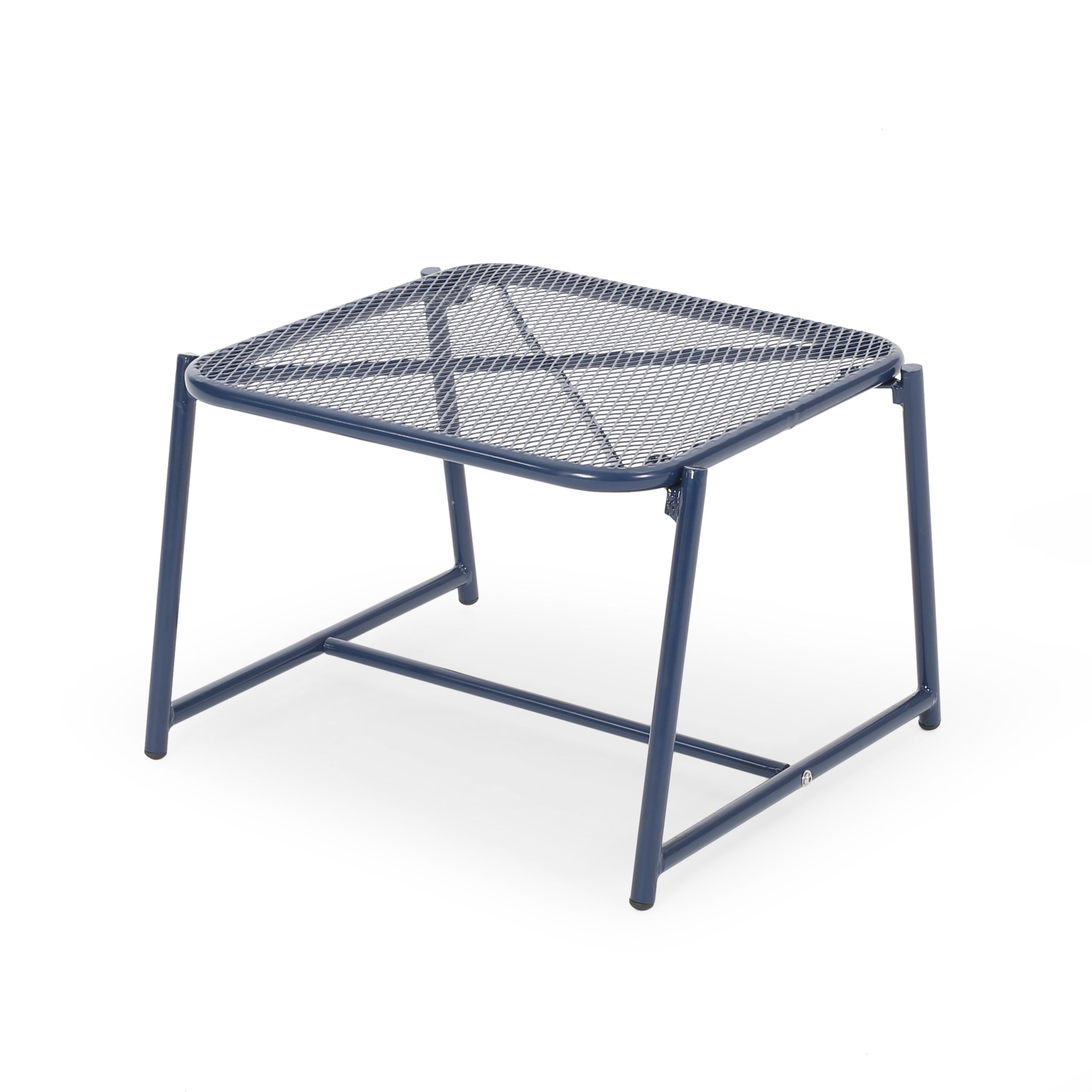 GDF Studio Douglas Outdoor Iron Side Table, Matte Navy Blue - Walmart.com