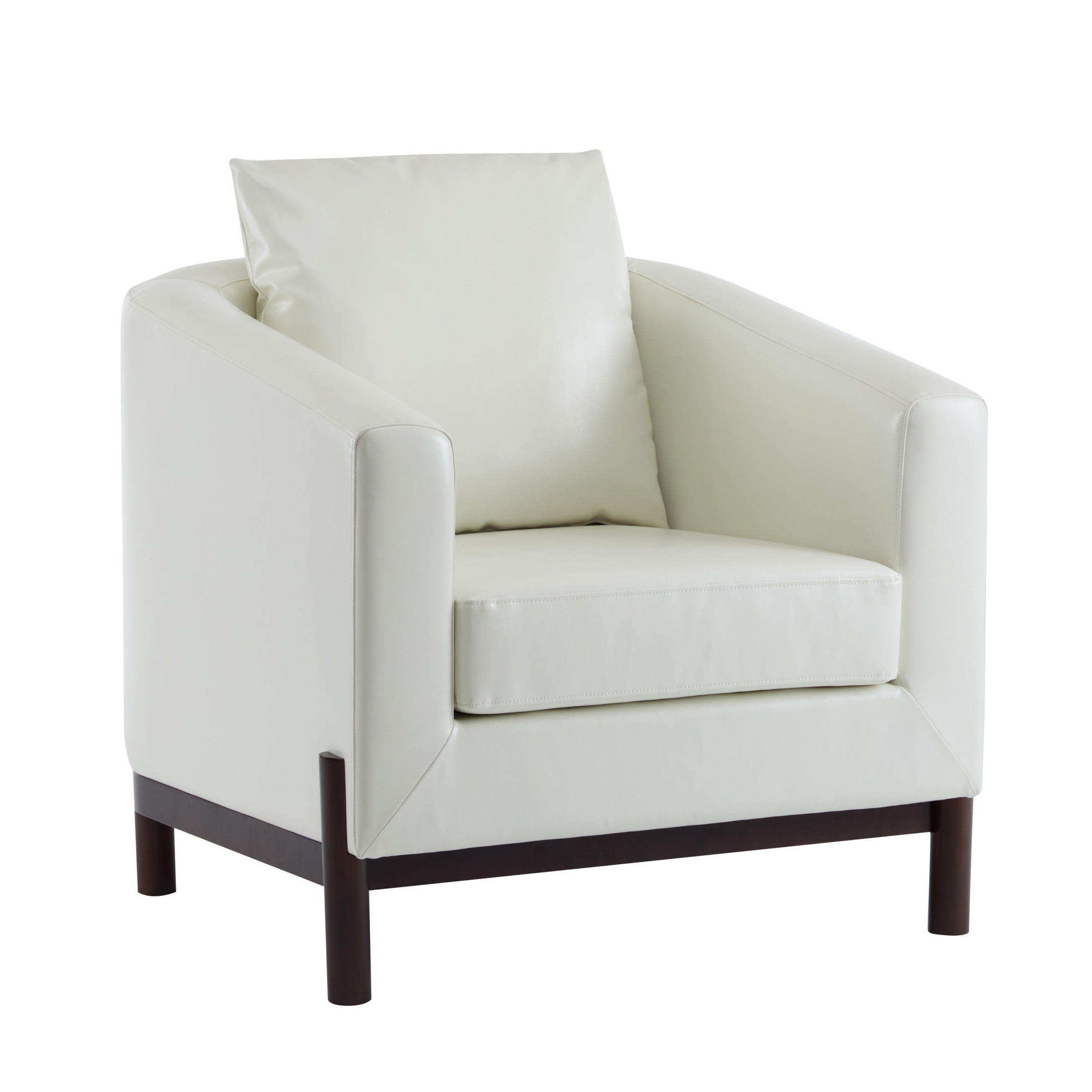 GDF Studio Elegant Barrel Chair with Cylindrical Wood Legs ...