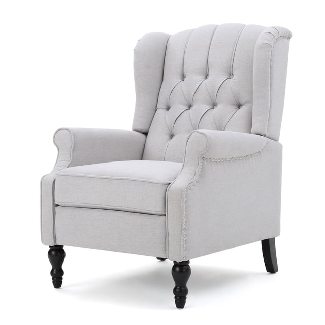 GDF Studio Elizabeth Wingback Recliner, Contemporary Tufted Pushback ...