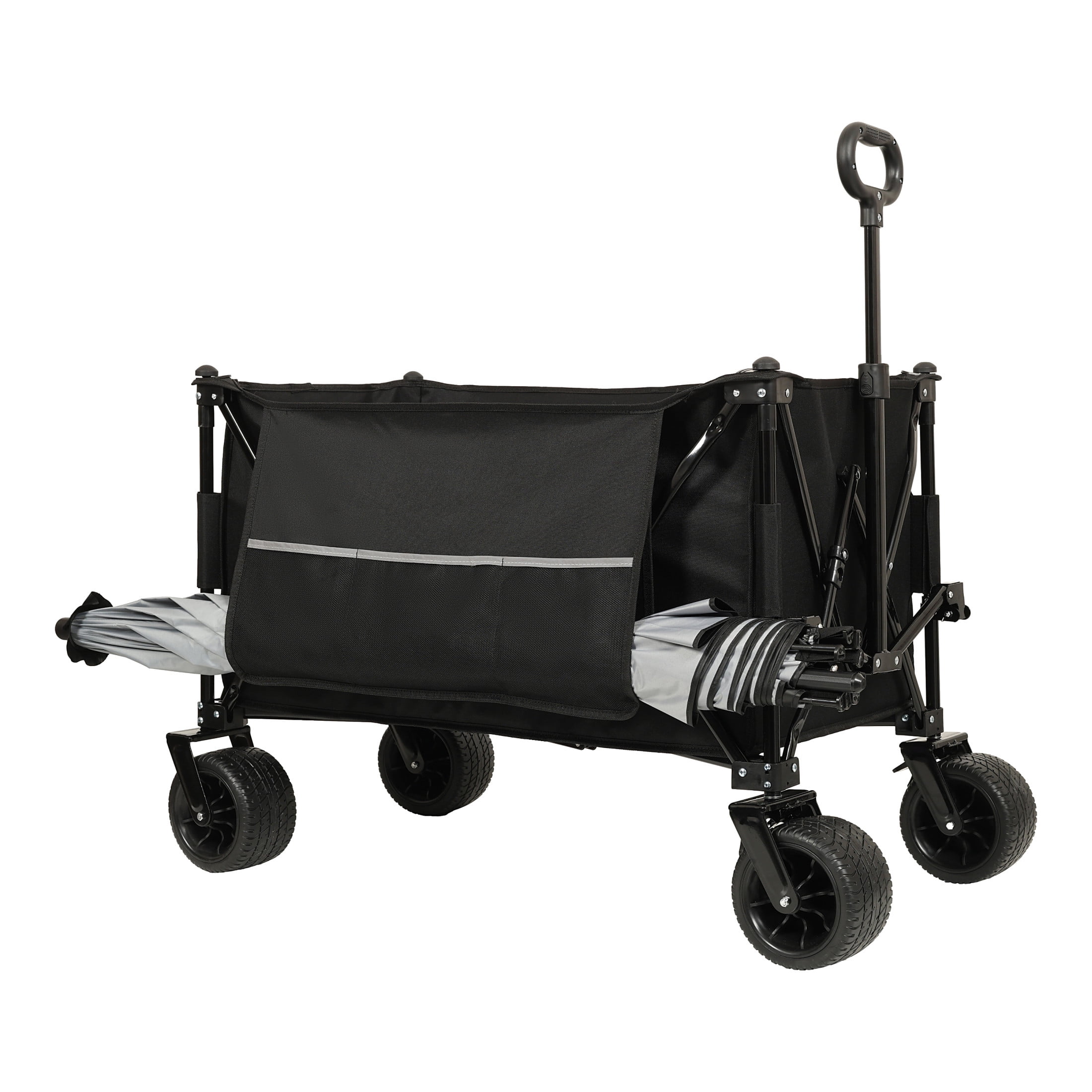 GDF Studio Extended Heavy-Duty Folding Wagon, Large Capacity Utility ...