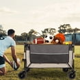 GDF Studio Extra Large Heavy-Duty Folding Wagon, High Capacity with All ...