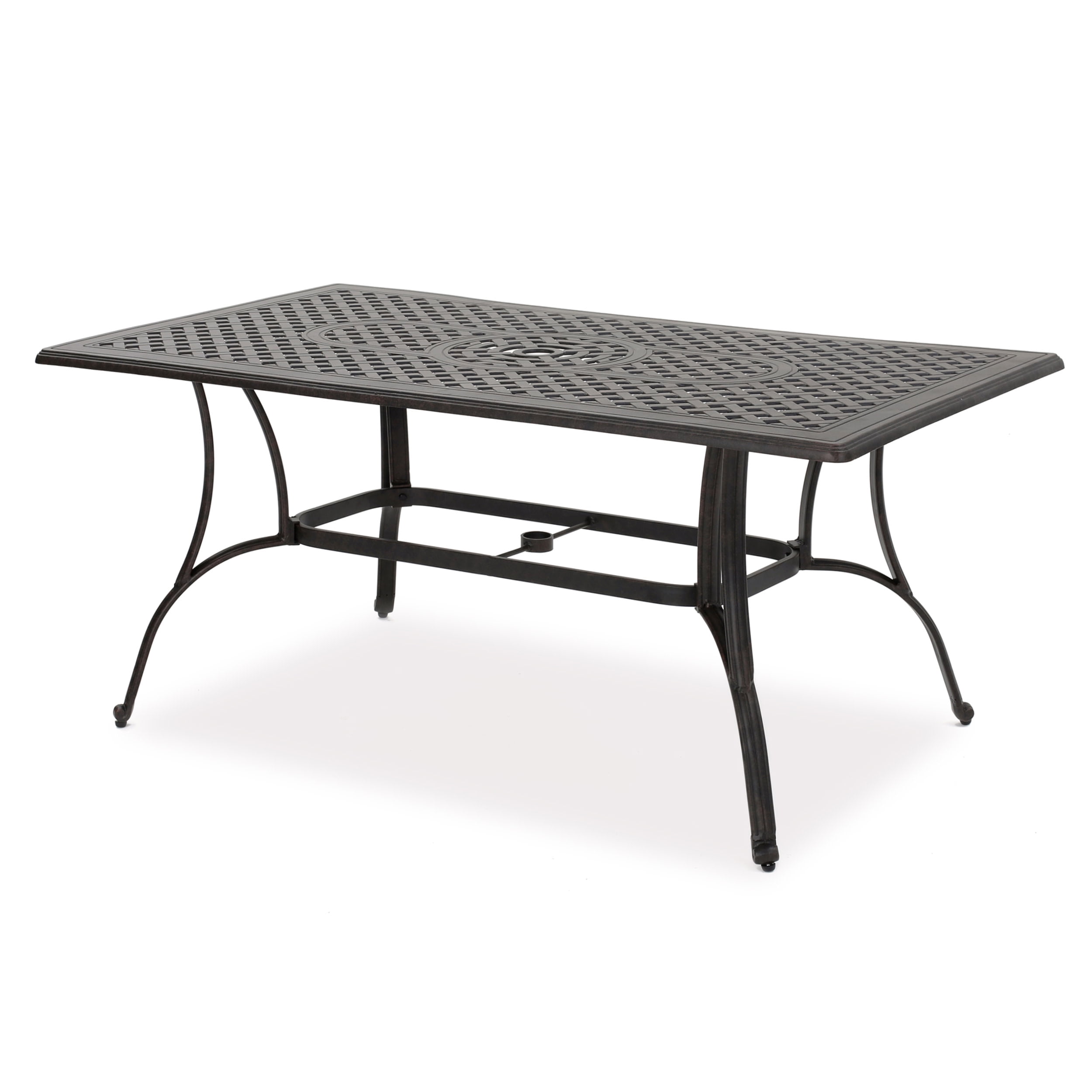 GDF Studio Fonzo Patio Metal Rectangular Dining Table, Bronze - Walmart.com