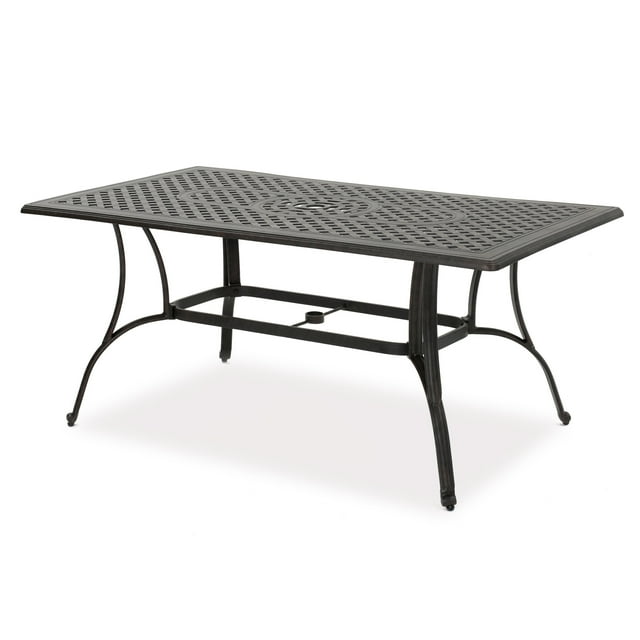 GDF Studio Fonzo Patio Metal Rectangular Dining Table, Bronze - Walmart.com