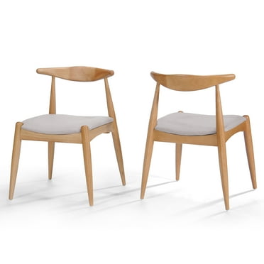 GDF Studio Abitha Mid Century Modern Wood Kitchen Room Dining Chairs ...