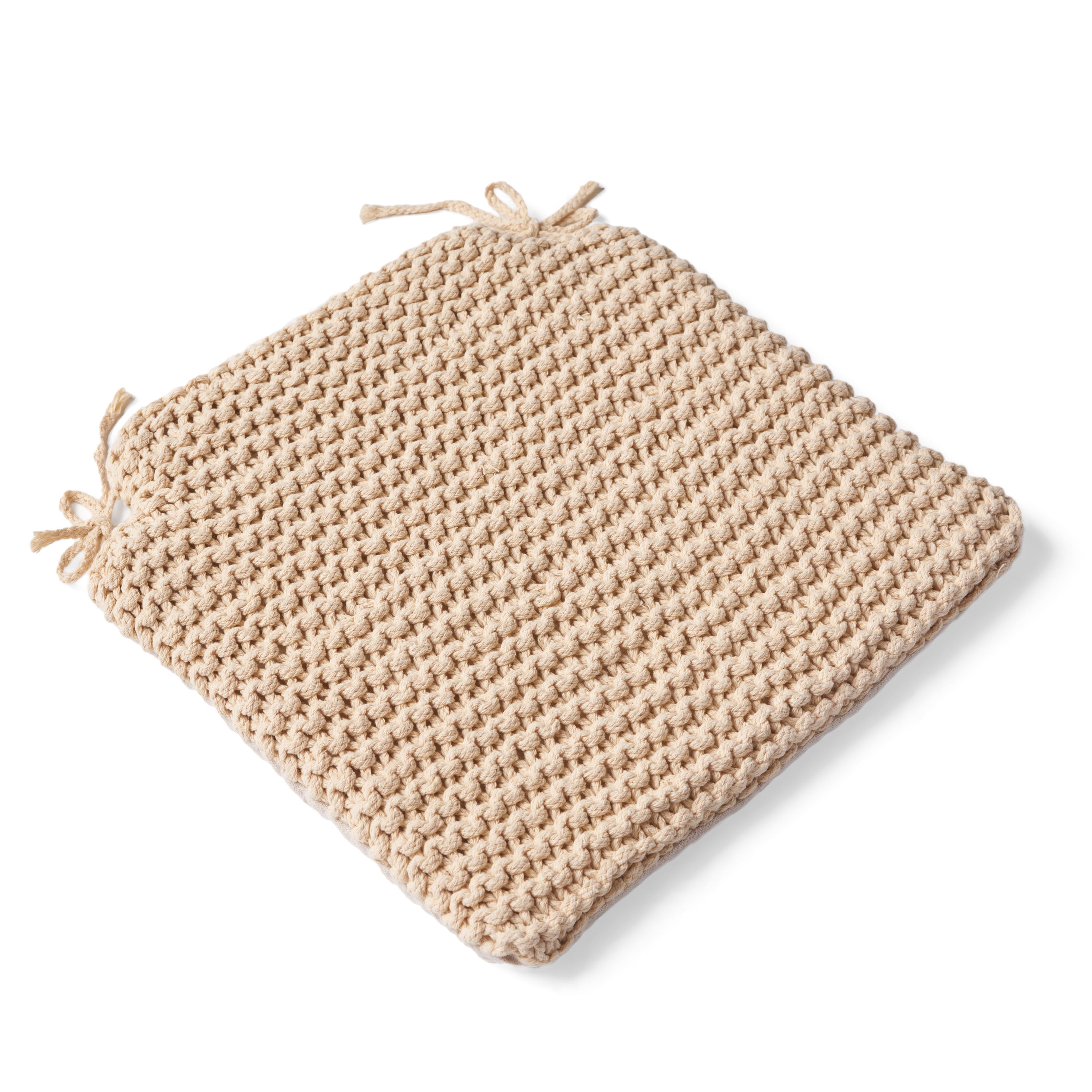 GDF Studio Frank Modern Knitted Cotton Seat Cushion, Beige - Walmart.com