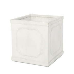 Bailor Outdoor Cast Stone Square Planter, Set of 2, Black - Walmart.com