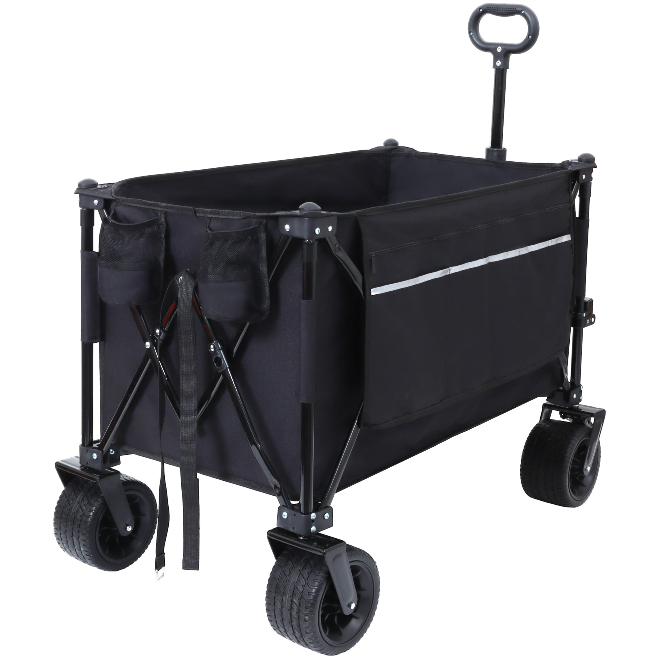 GDF Studio Heavy-Duty Foldable Garden Cart, Portable Adjustable Utility ...