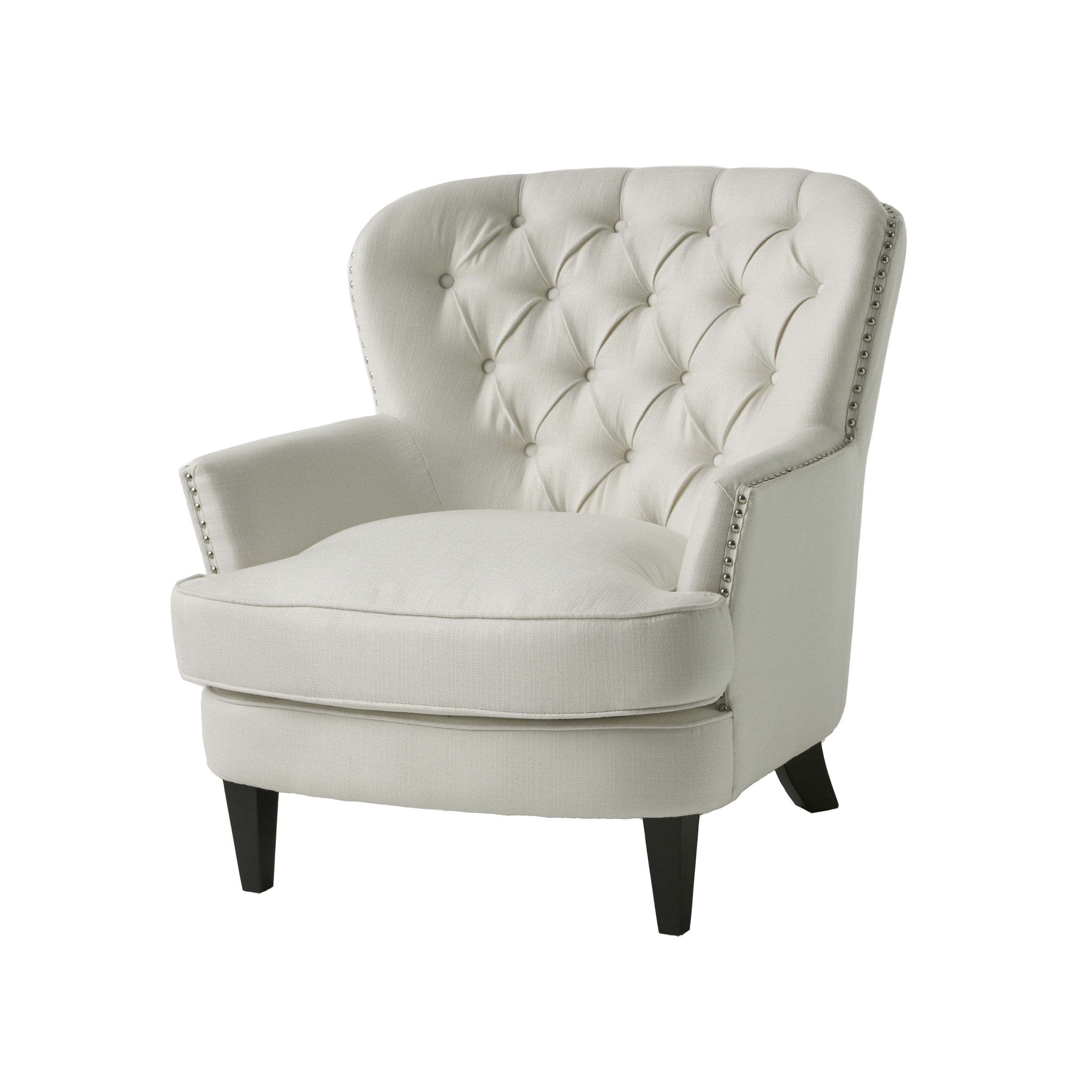 GDF Studio Ishtar Contemporary Tufted Club Chair with Nailhead Trim ...