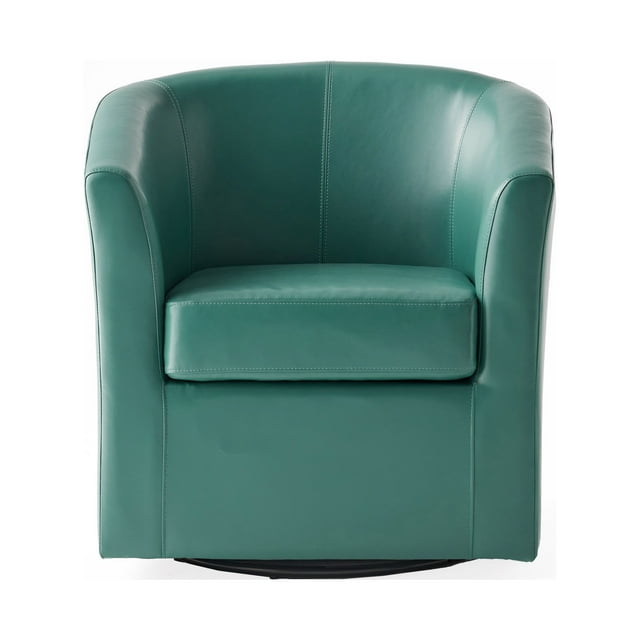 GDF Studio Jackson Contemporary Faux Leather Swivel Club Chair ...