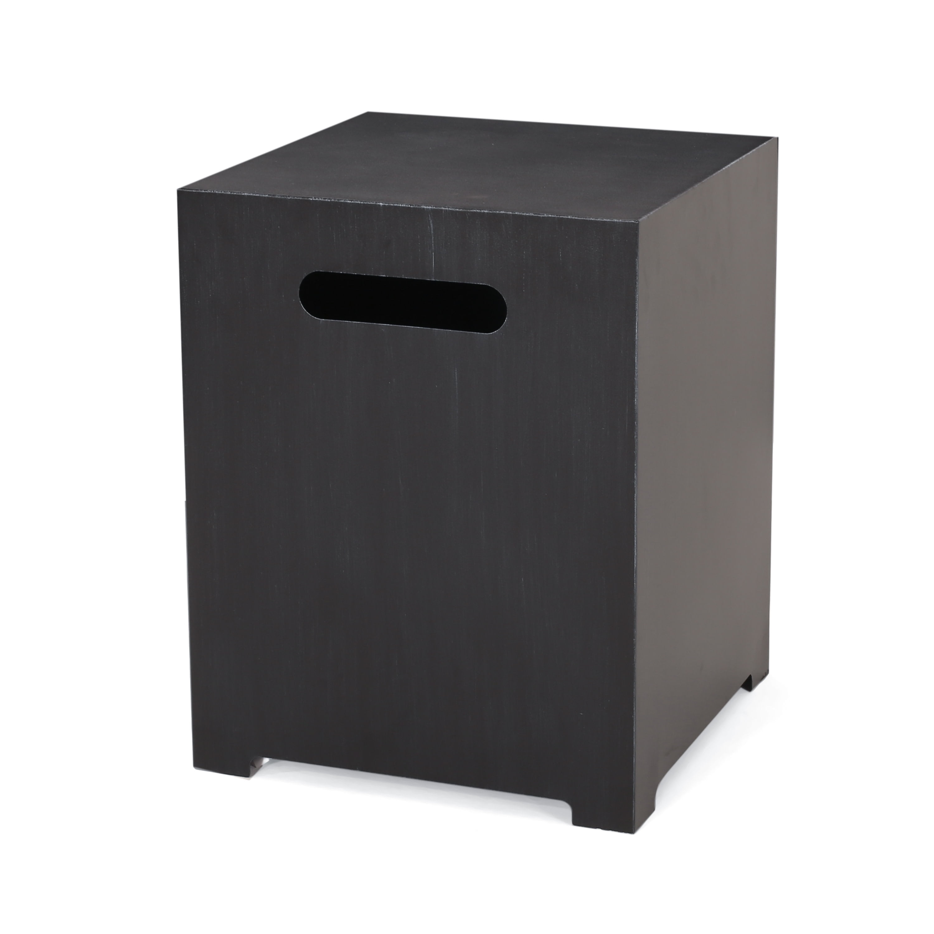 GDF Studio Jasmine Outdoor Metal Tank Holder, Black and Brushed White ...
