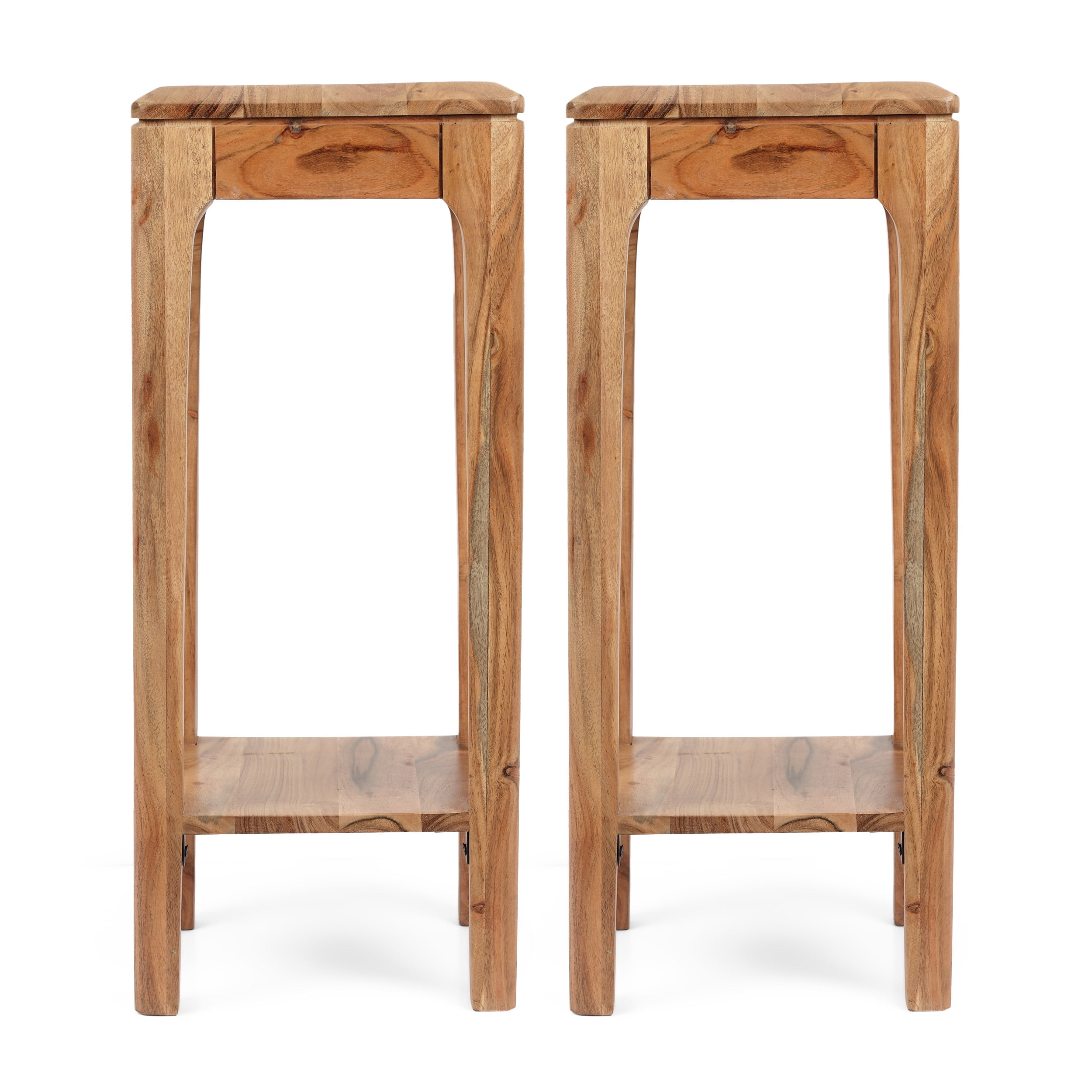 GDF Studio Judith Mid Century Modern Handmade Acacia Wood Plant Stands ...