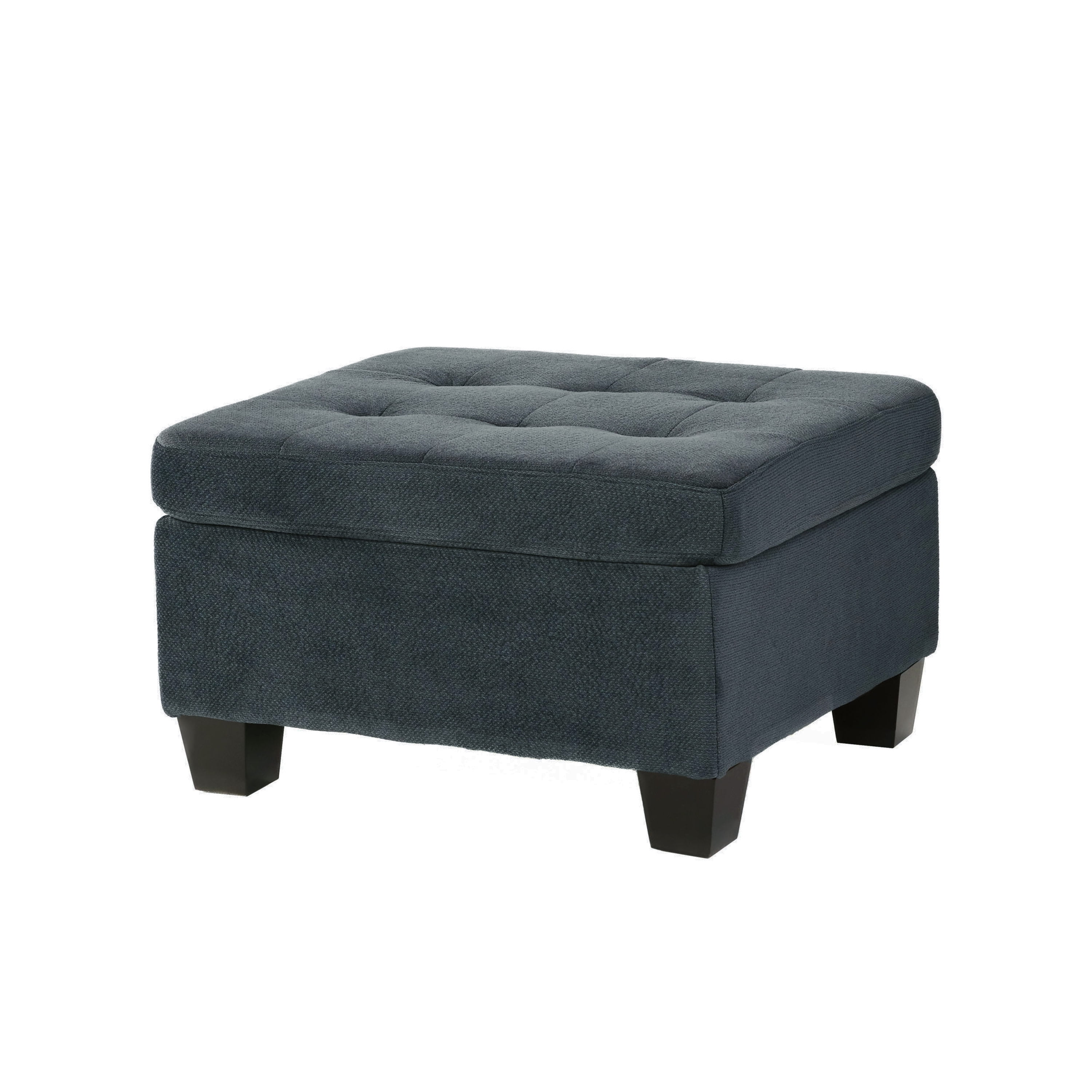 GDF Studio Juliana Fabric Tufted Ottoman, Charcoal, Dark Brown ...