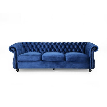 Baxton Studio Arcadia Modern and Contemporary Upholstered 3-Seater Sofa ...