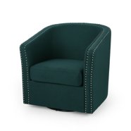 GDF Studio Ishtar Contemporary Tufted Club Chair with Nailhead Trim ...