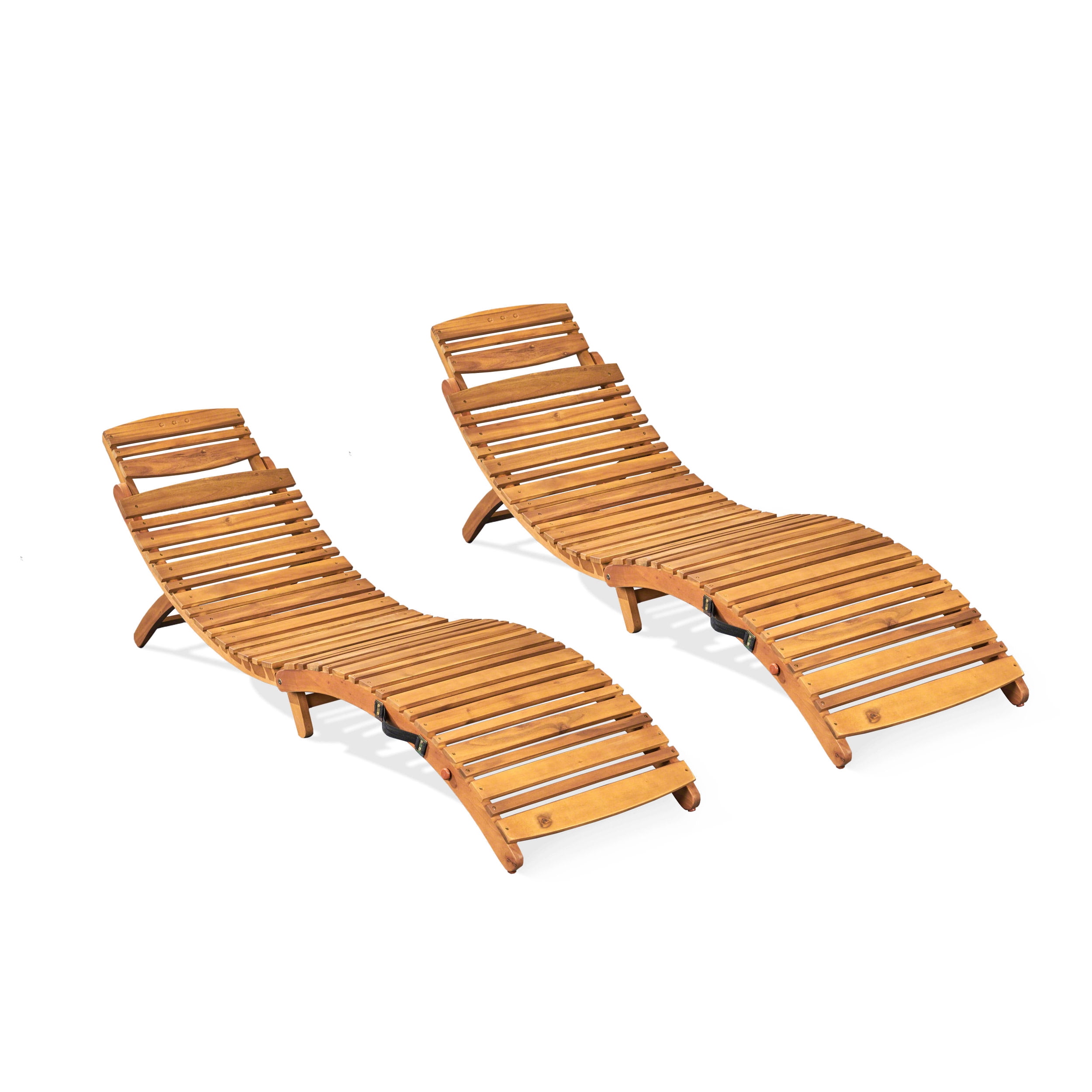 Lisbon Outdoor Folding Chaise Lounge Chair (Set of 2) - Walmart.com