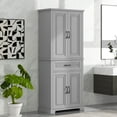 GDF Studio MDF Bathroom Cabinet, Tall Storage Organizer with Doors ...