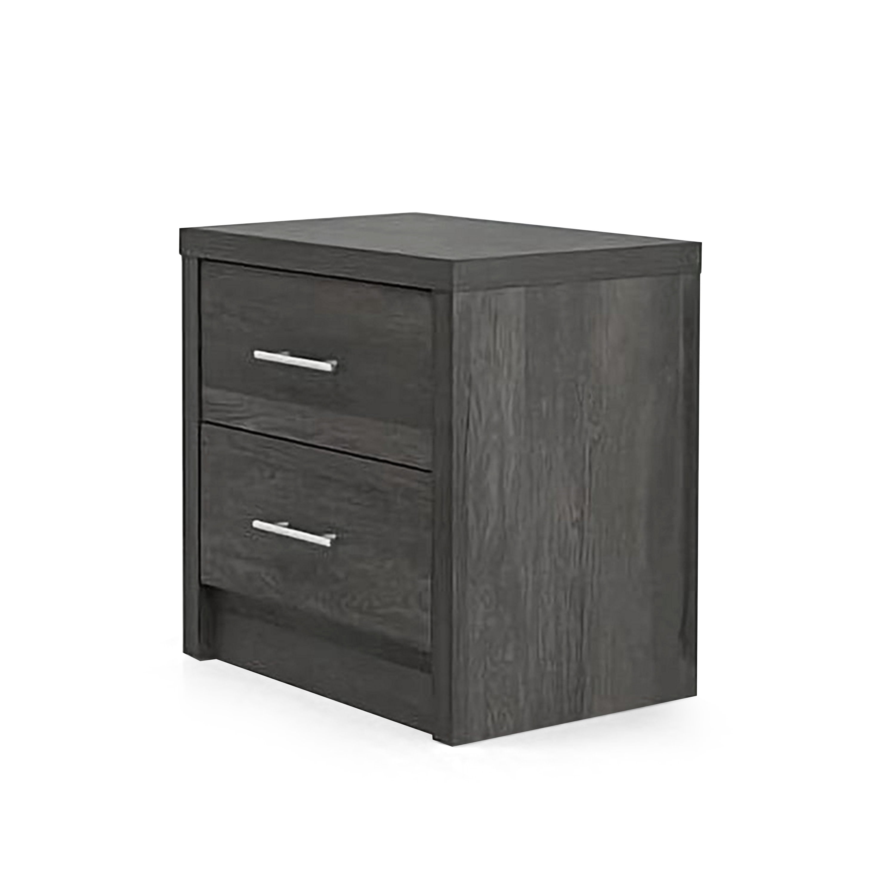 GDF Studio Marlette Modern Faux Wood 2 Drawer Nightstand, Gray Maple ...
