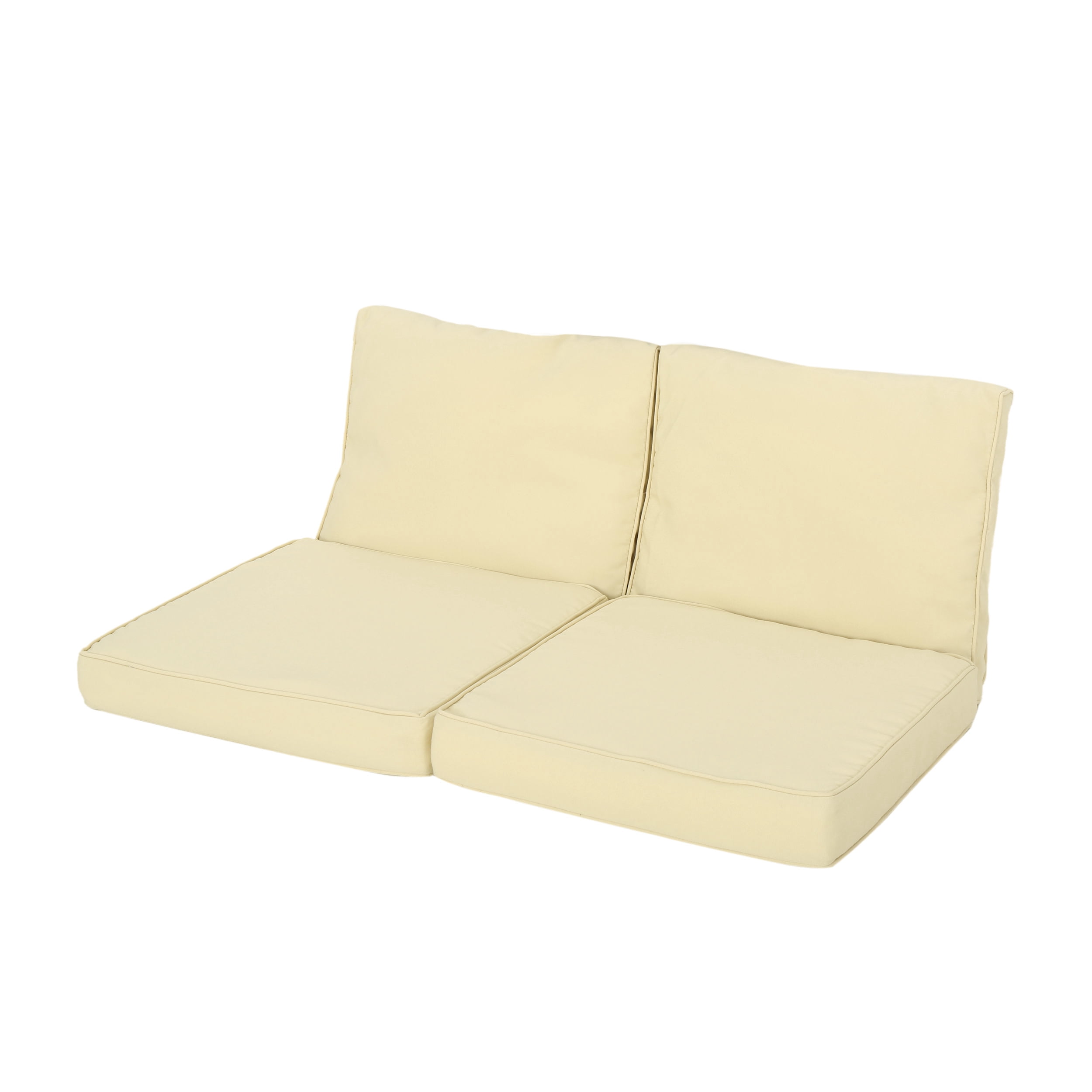 GDF Studio Massey Outdoor Water Resistant Fabric Loveseat Cushions with ...