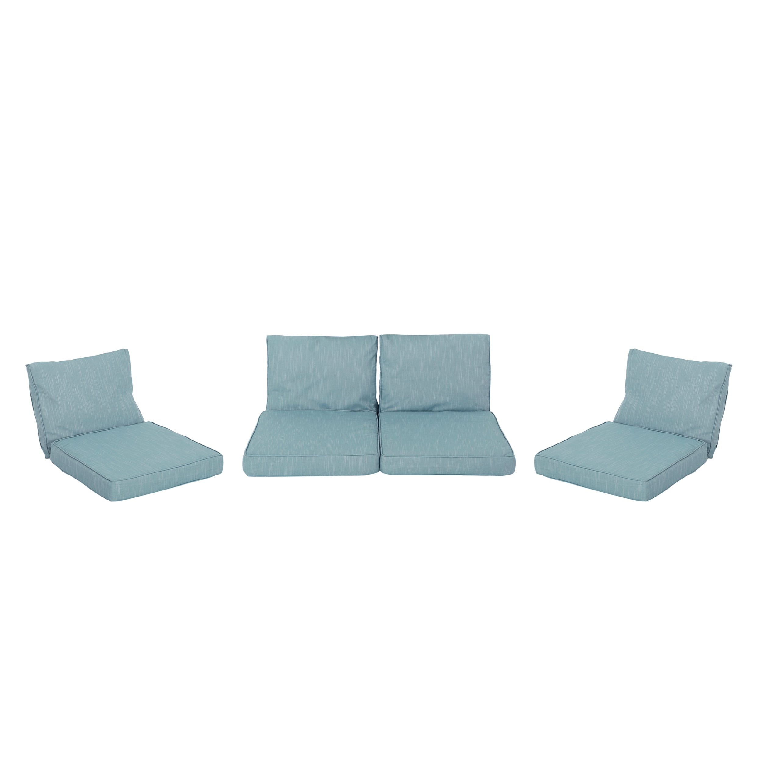 GDF Studio Massey Outdoor Water Resistant Fabric Loveseat and Club ...