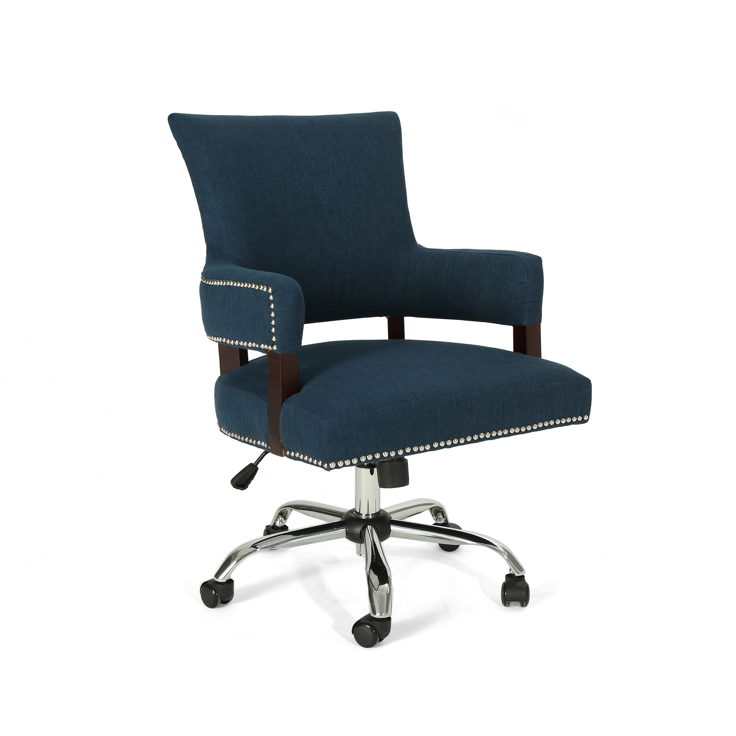 GDF Studio May Home Office Chair, Modern Upholstered Arms, Fabric ...