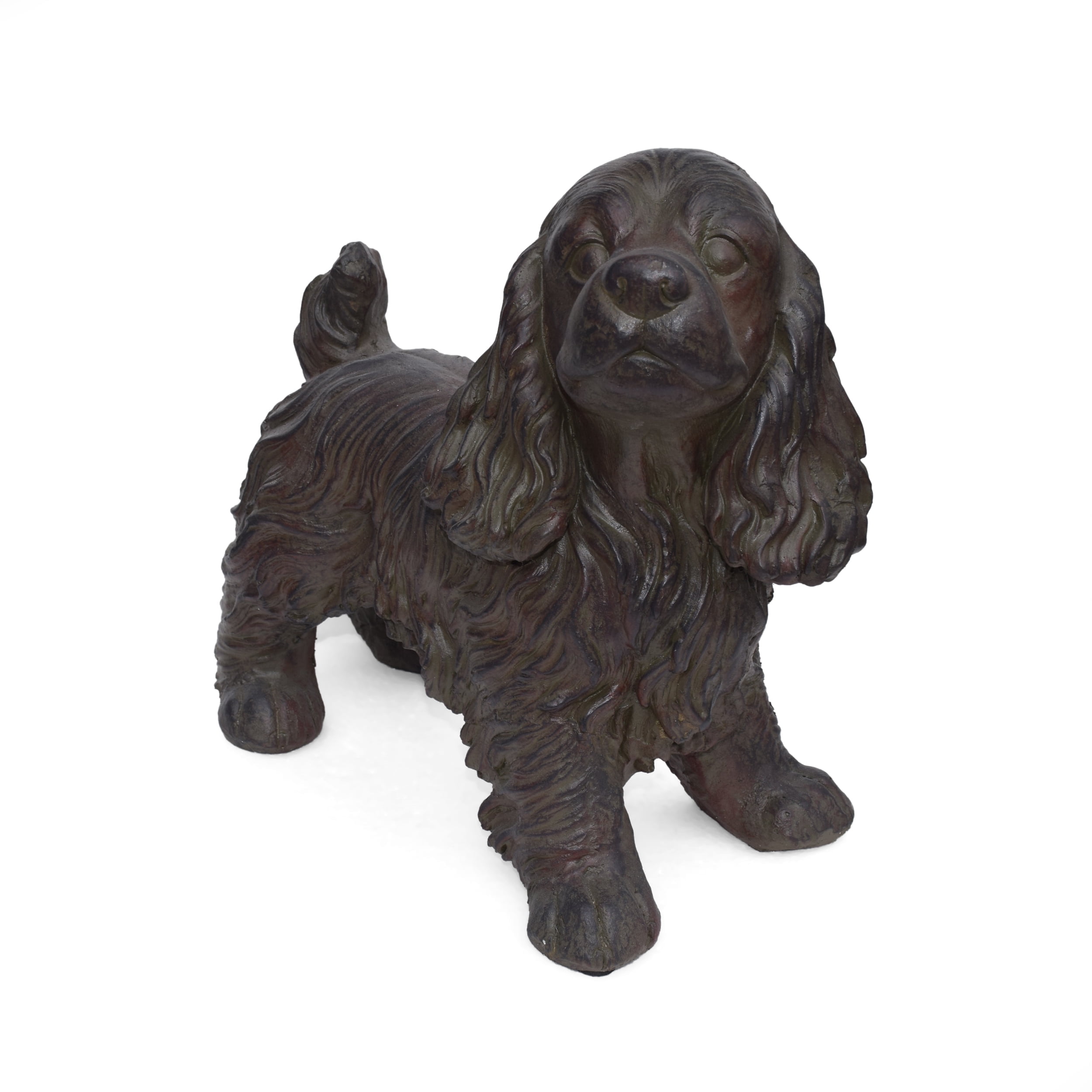 GDF Studio Messiah Outdoor Cast Stone Cocker Spaniel Dog Garden Statue ...