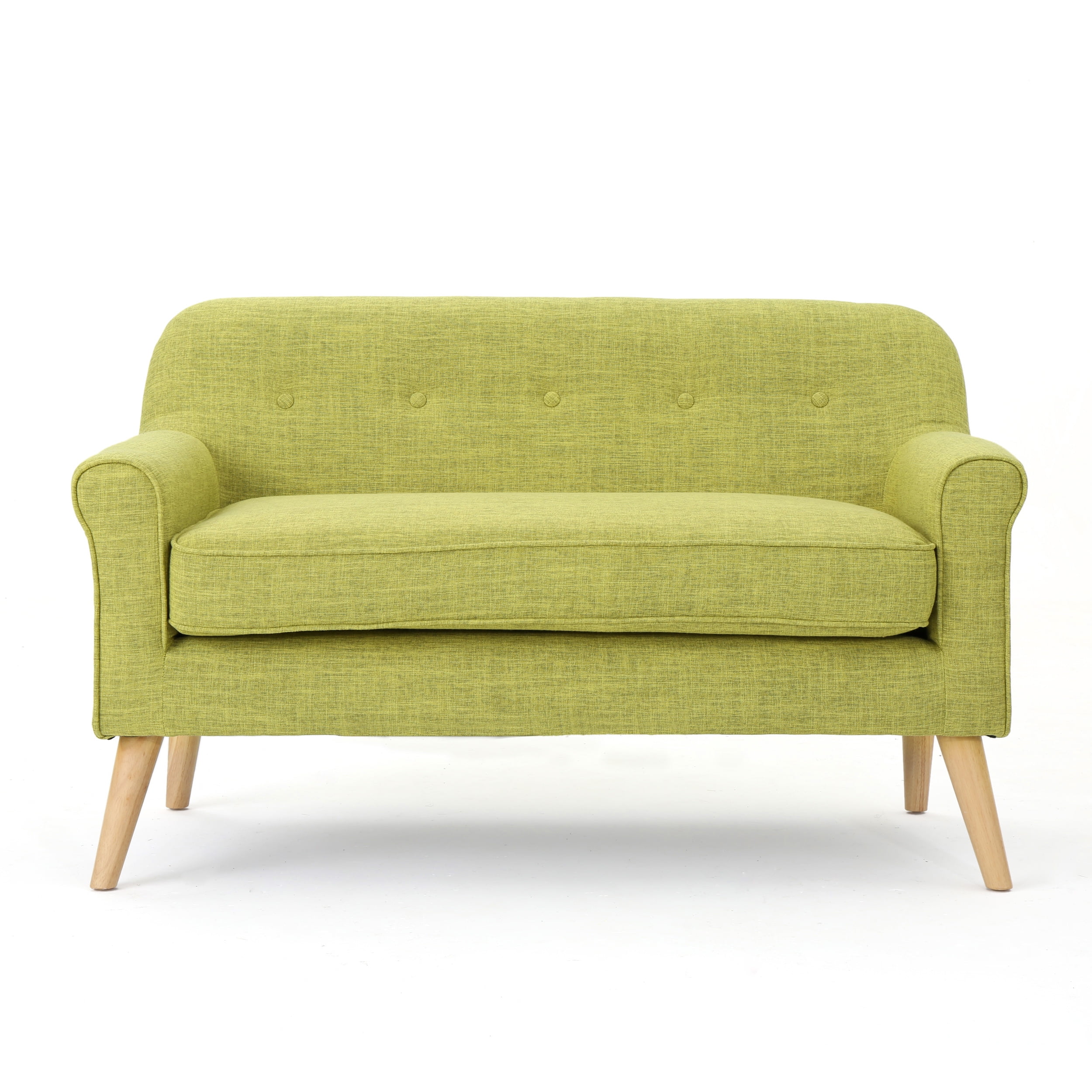 GDF Studio Mia Mid Century Modern Loveseat, Muted Green - Walmart.com