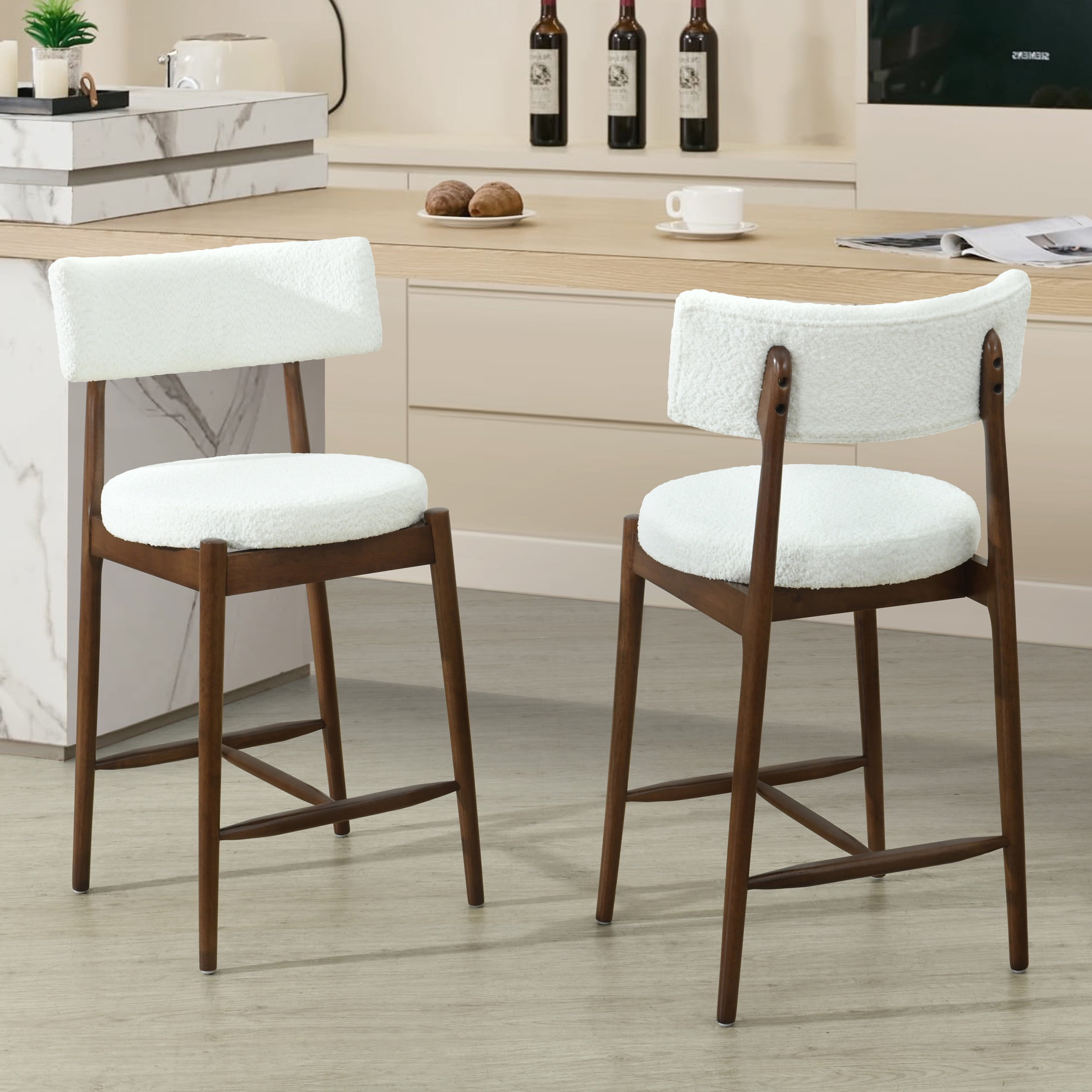 GDF Studio Modern Counter Stools, Mid Century Height Bar Stools for Bar ...