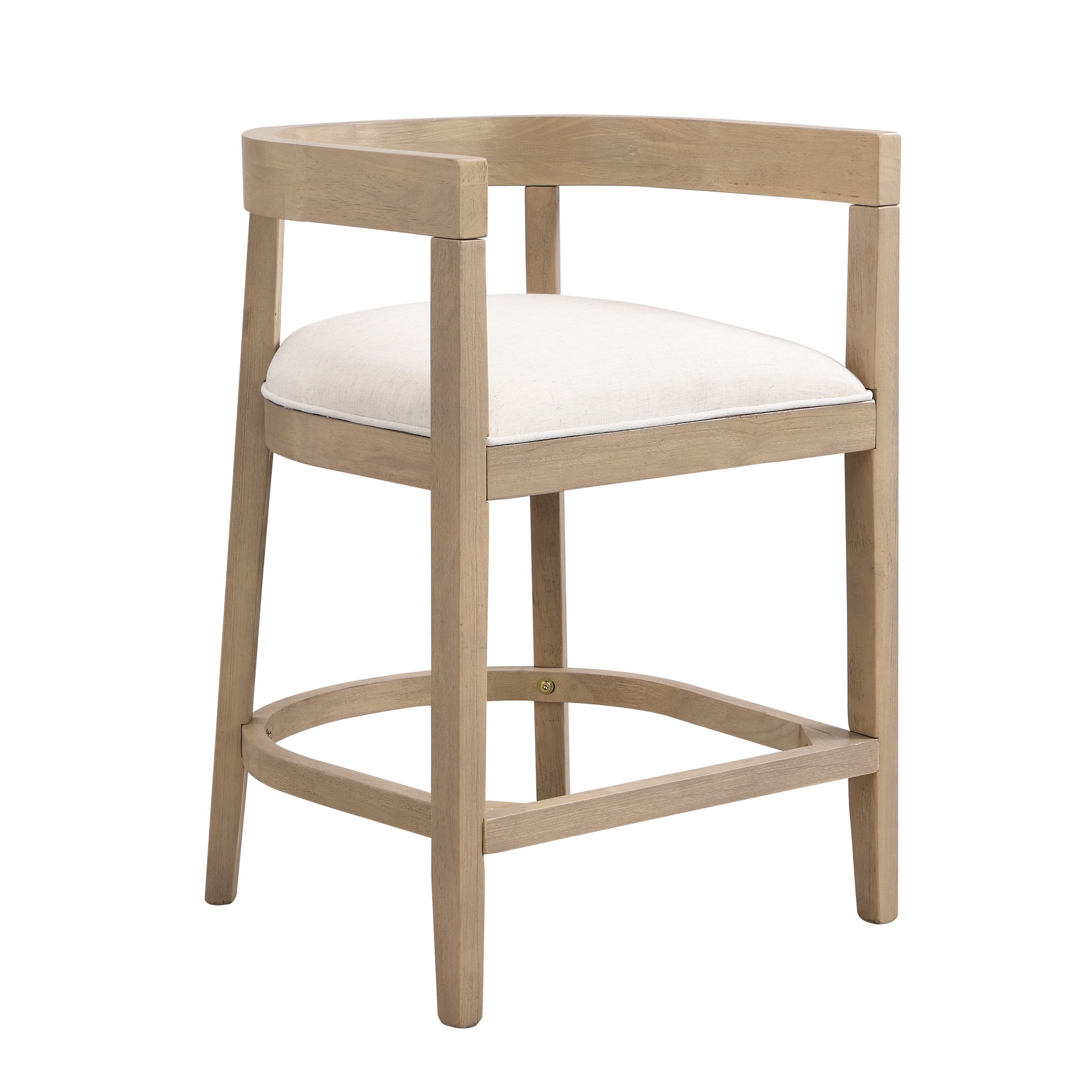 GDF Studio Modern Counter Stools with Cutout Barrel Back, Upholstered ...