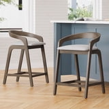 GDF Studio Modern Upholstered Counter Stools, Ergonomic Design, Solid ...