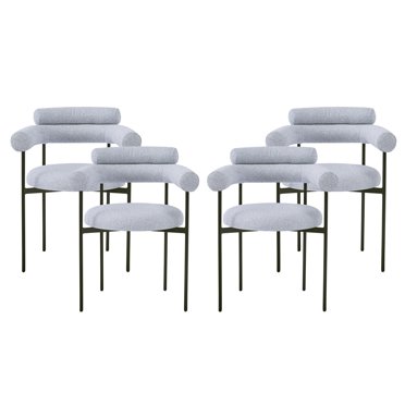 GDF Studio Apaloosa Contemporary Tufted Dining Chairs, Set of 2, Dark ...